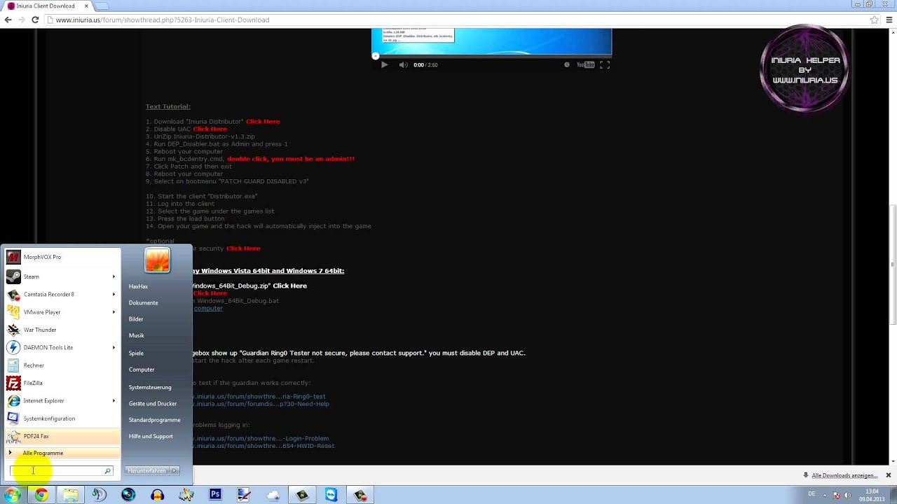 Iniuria - Win7 x64 Alternativ-Installation [Tutorial] - YouTube