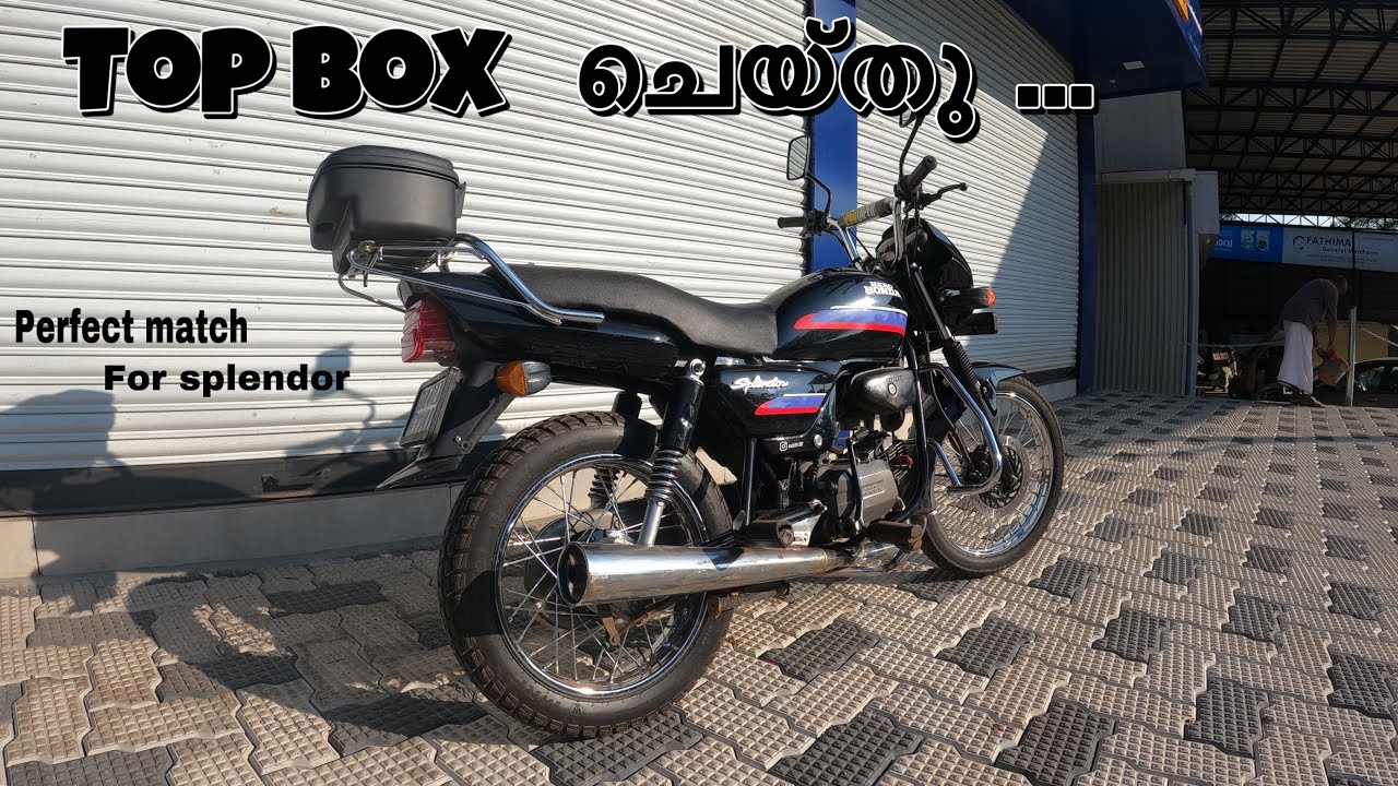 Top box installing in splendor Malayalam🤟🏻||splendorന് perfect ...