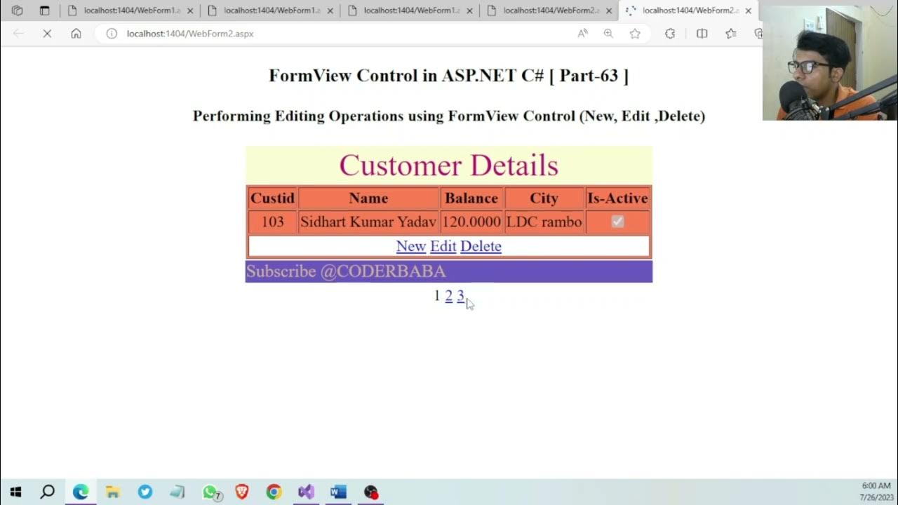 Insert, Update and Delete using FormView control #coderbaba #short #shorts #shortvideo - YouTube