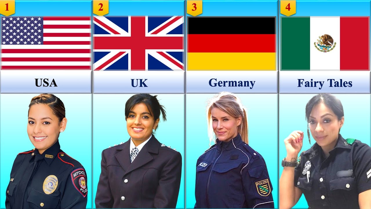 Beautiful Police Woman From Different Countries - YouTube