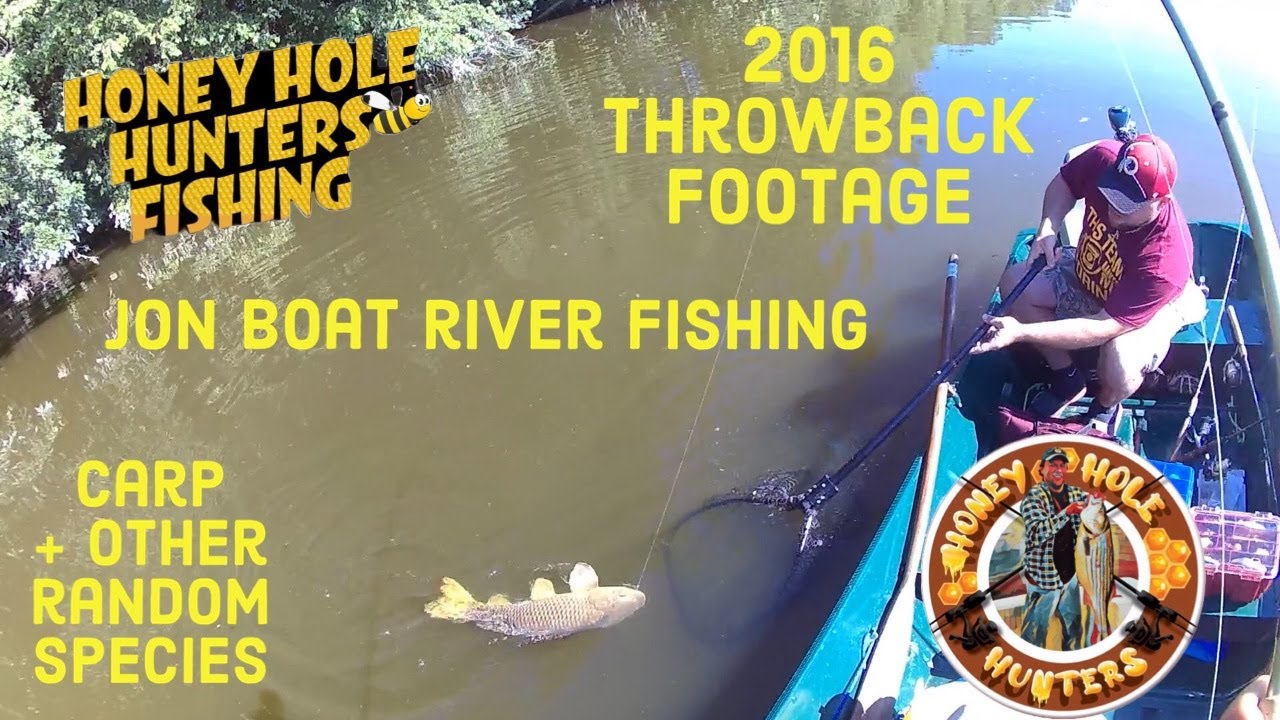 Jon Boat Fishing for Carp + Other Multi Species Catches...2016 Throwback Footage - YouTube