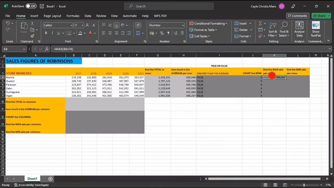 GE E1 EXCEL USING THE 7 FORMULAS - YouTube
