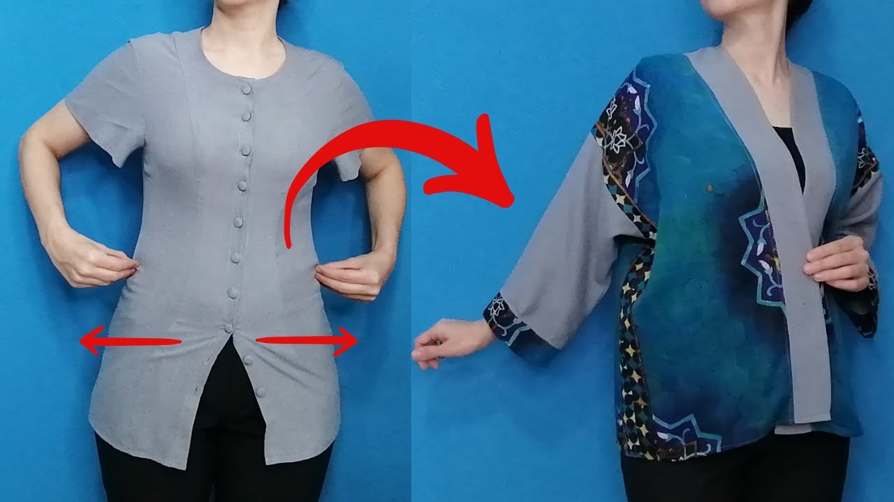 How to Upsize a Shirt or Blouse to Fit you Perfectly ! a sewing trick ...