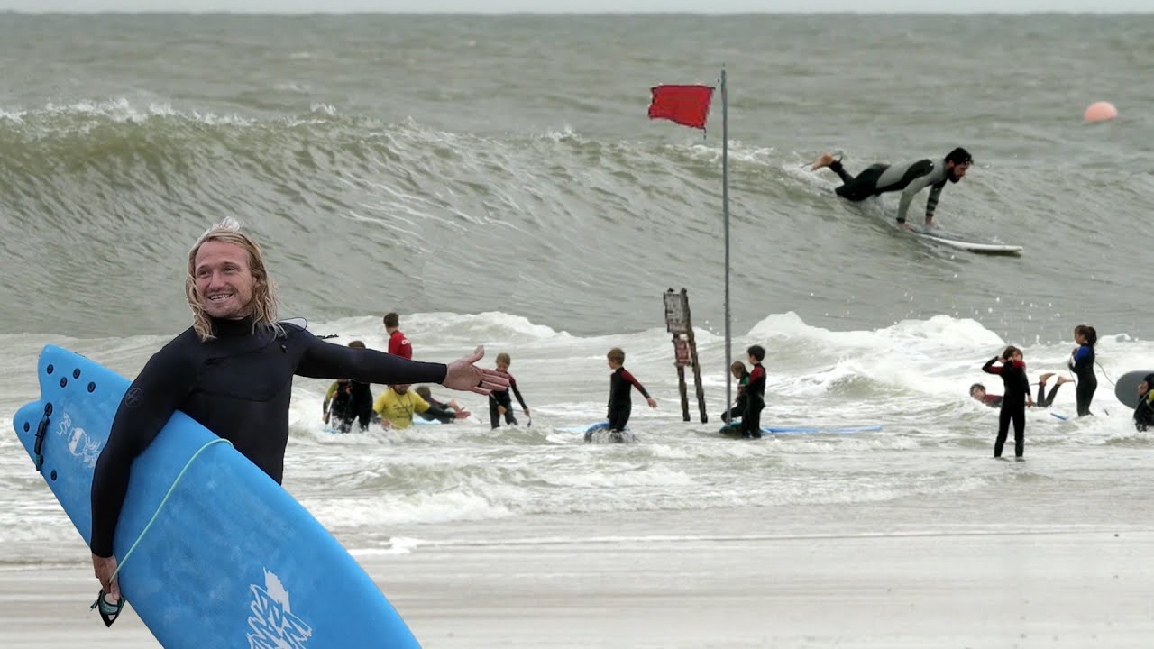 I Tried Surfing Storm Waves in Belgium - YouTube