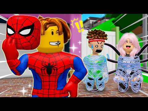 Bacon Spiderman Got Stuck with Venom Girl in Roblox?!
