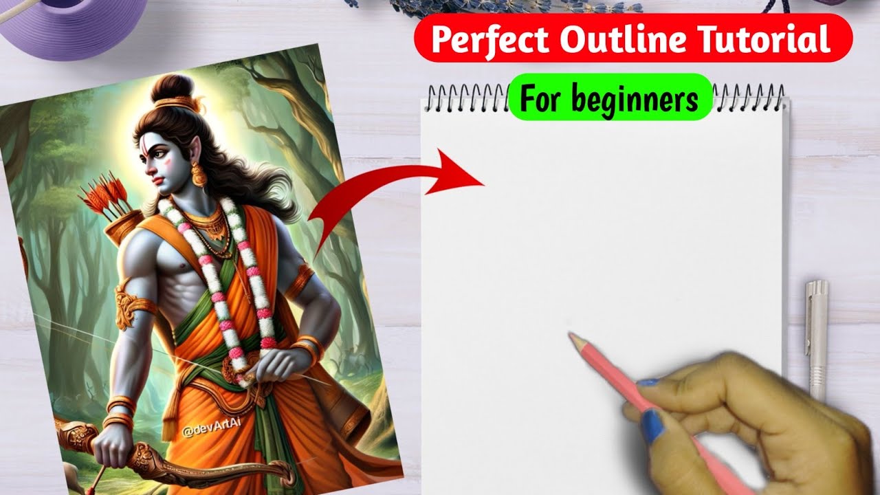 🌺🎨 Shree Ram ji drawing | Lord Shree Ram 🙏 drawing for beginners | Lord ...