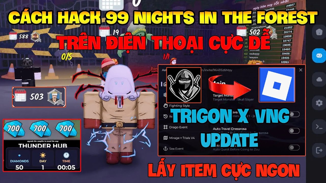 Cách Hack 99 Đêm Trong Rừng ( 99 night in the forest ) Trên Đt, Pc Và ...