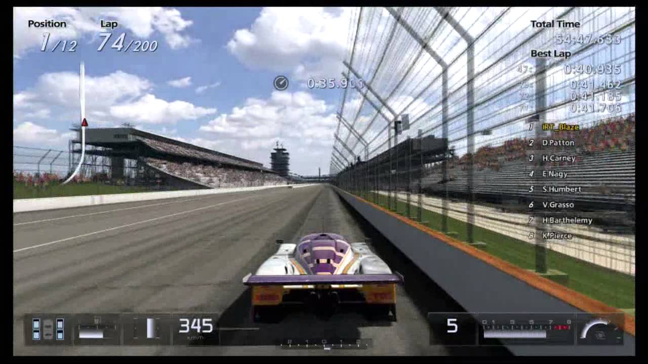 Gran Turismo 5 | Indy 500 - Indy Superspeedway 200 Laps | A-Spec - YouTube