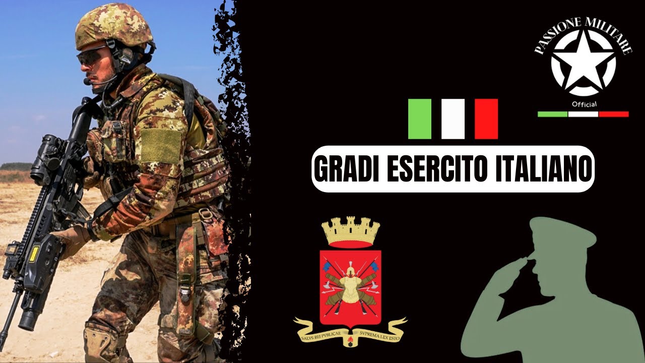 Gradi Esercito Italiano PassioneMilitareOfficial - YouTube