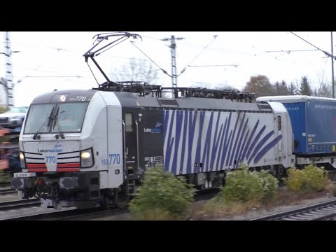 Lokomotion Electric Locomotive pulling pocket wagon train - YouTube