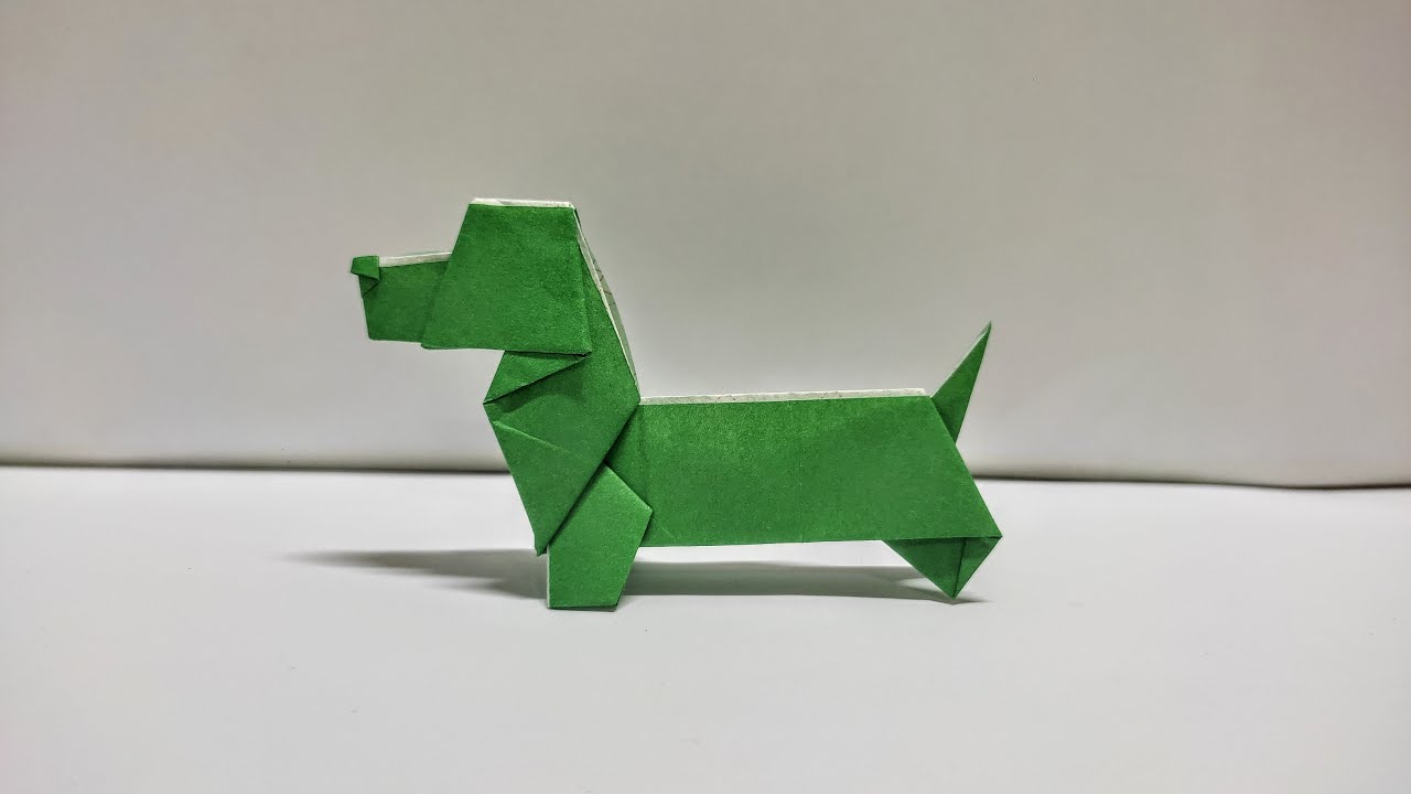Origami Dachshund Tutorial - YouTube