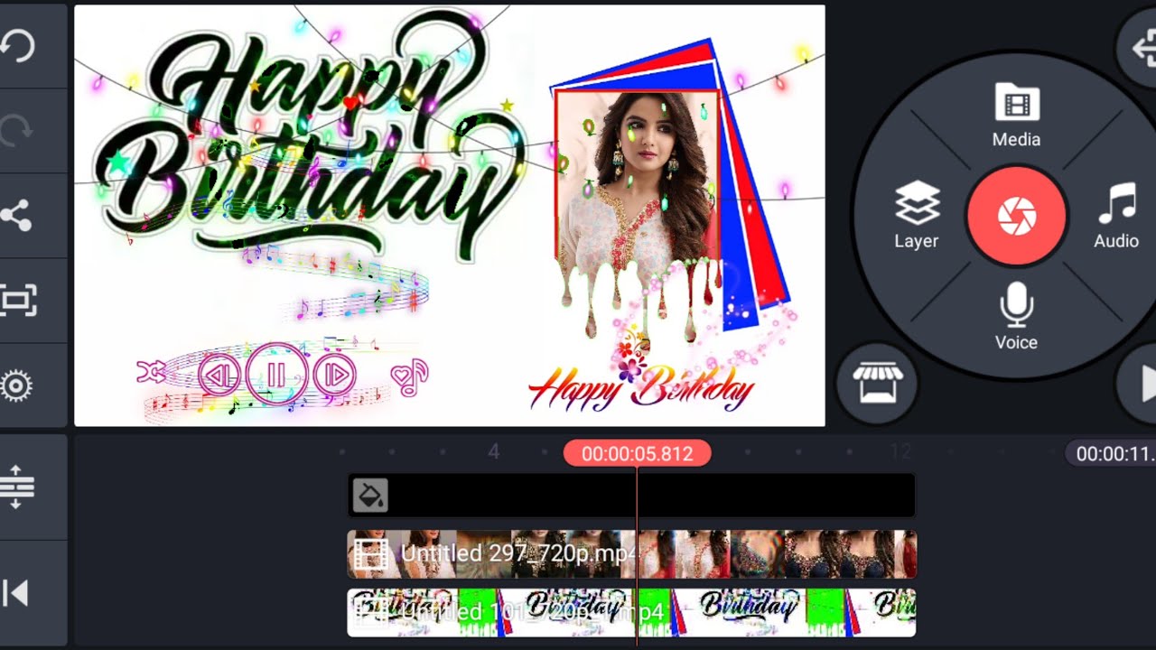 Birthday green screen effects | happy birthday video edit | kinemaster ...