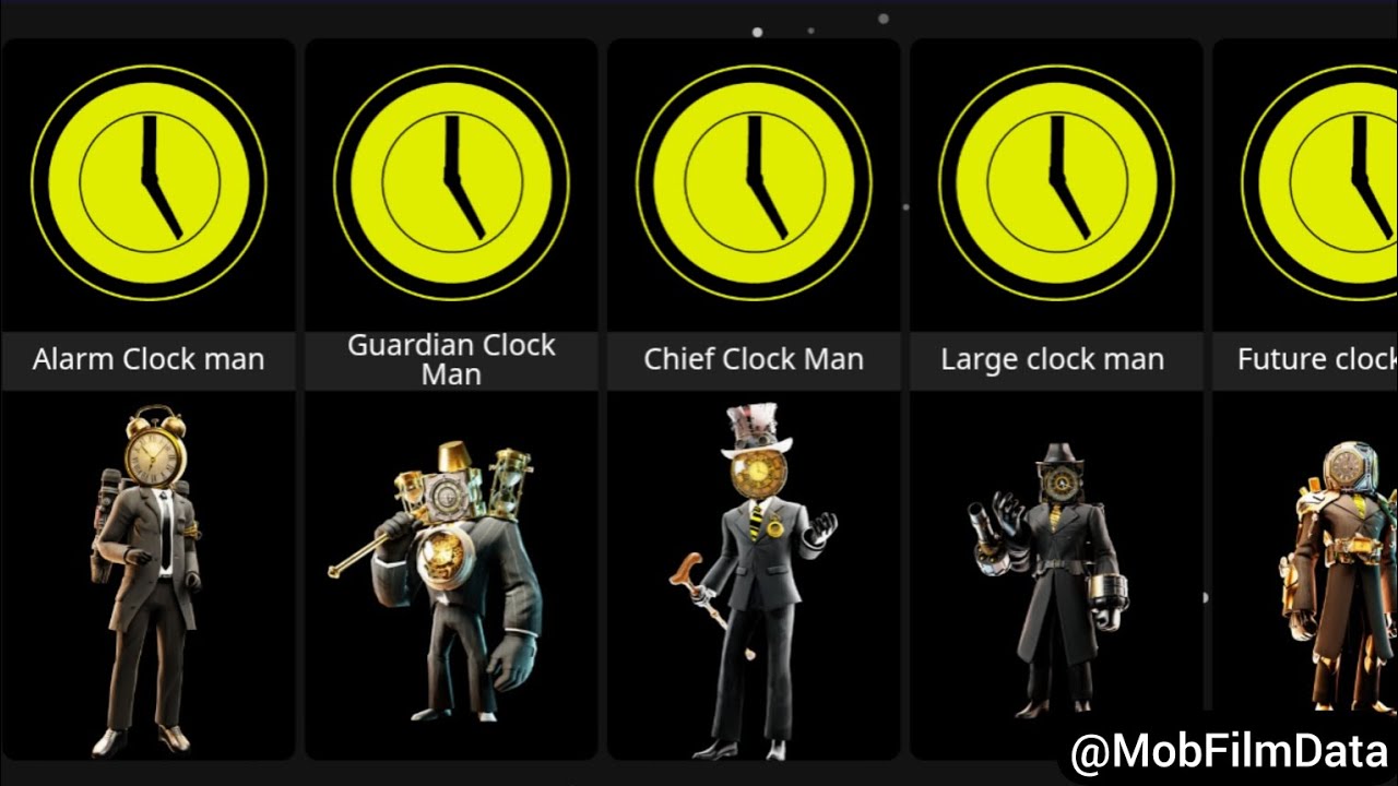 All clock man from skibidi toilet 1-77 - YouTube