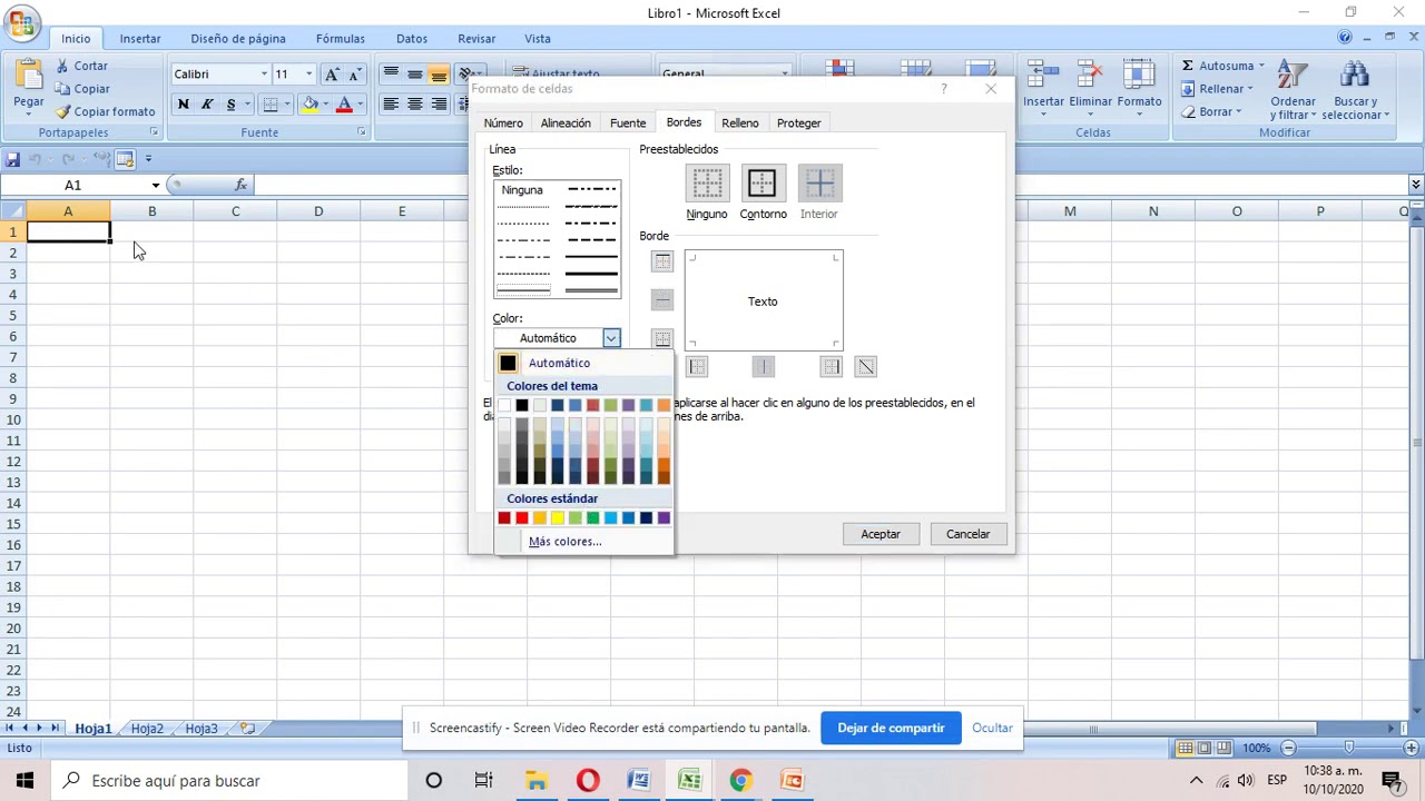 Colores en excel - YouTube