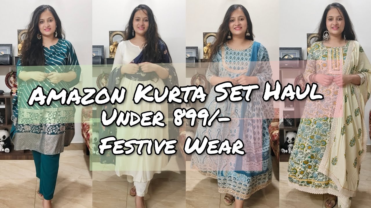Amazon Kurta Set Haul | Festive Wear | Dupatta set | Anarkali | Kurta ...