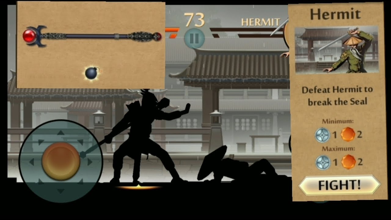 STAFF OF NİGHT VS HERMIT DEFEAT HERMIT TO BREAK THE SEAL SHADOW FİGHT 2 ...