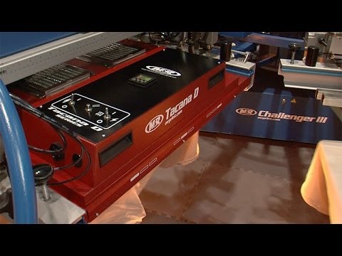 Tacana D - M&R Screen Printing Equipment - Quartz Flash Cure Unit - YouTube