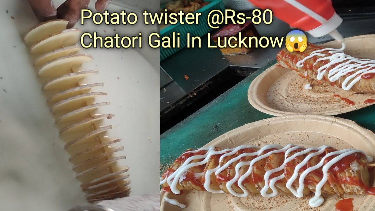 Potato Twister | Famous Indian Street food Potato tornado | Lucknow ...