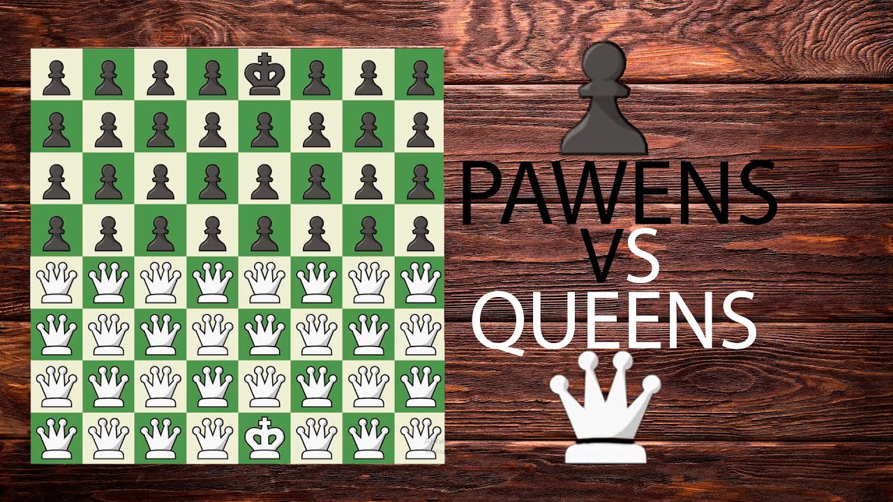 31 queens vs 31 pawns | crazy chess - YouTube