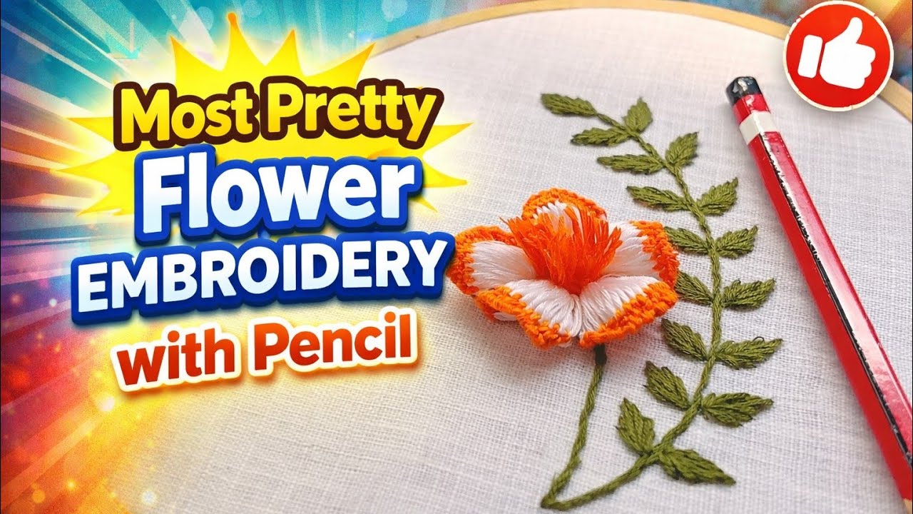 Most Pretty Flower Embroidery Design #latest #embroidery - YouTube