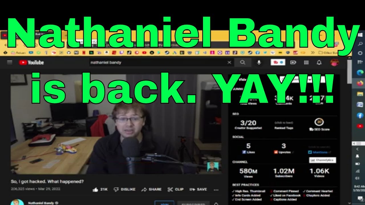 Nathaniel Bandy Got His Channel Back and Explains What Happened - YouTube