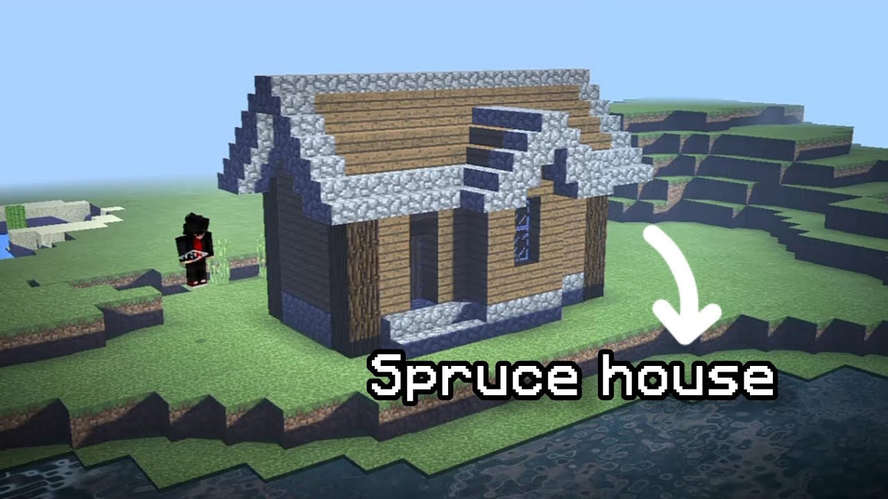 Minecraft|How to make spruce house - YouTube