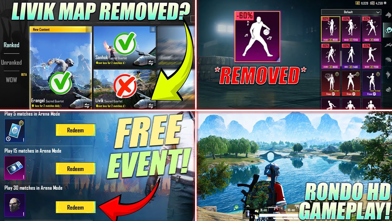 OMG🫣 LIVIK MAP WILL BE REMOVED ? RONDO MAP NEW GAMEPLAY || AG EMOTE IS ...