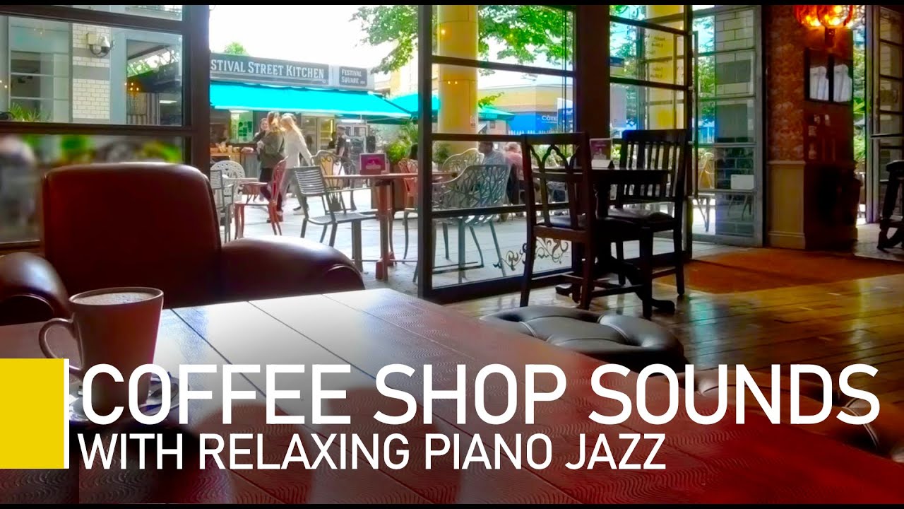Virtual coffee shop ambience with live piano jazz | study, relax, sleep ...