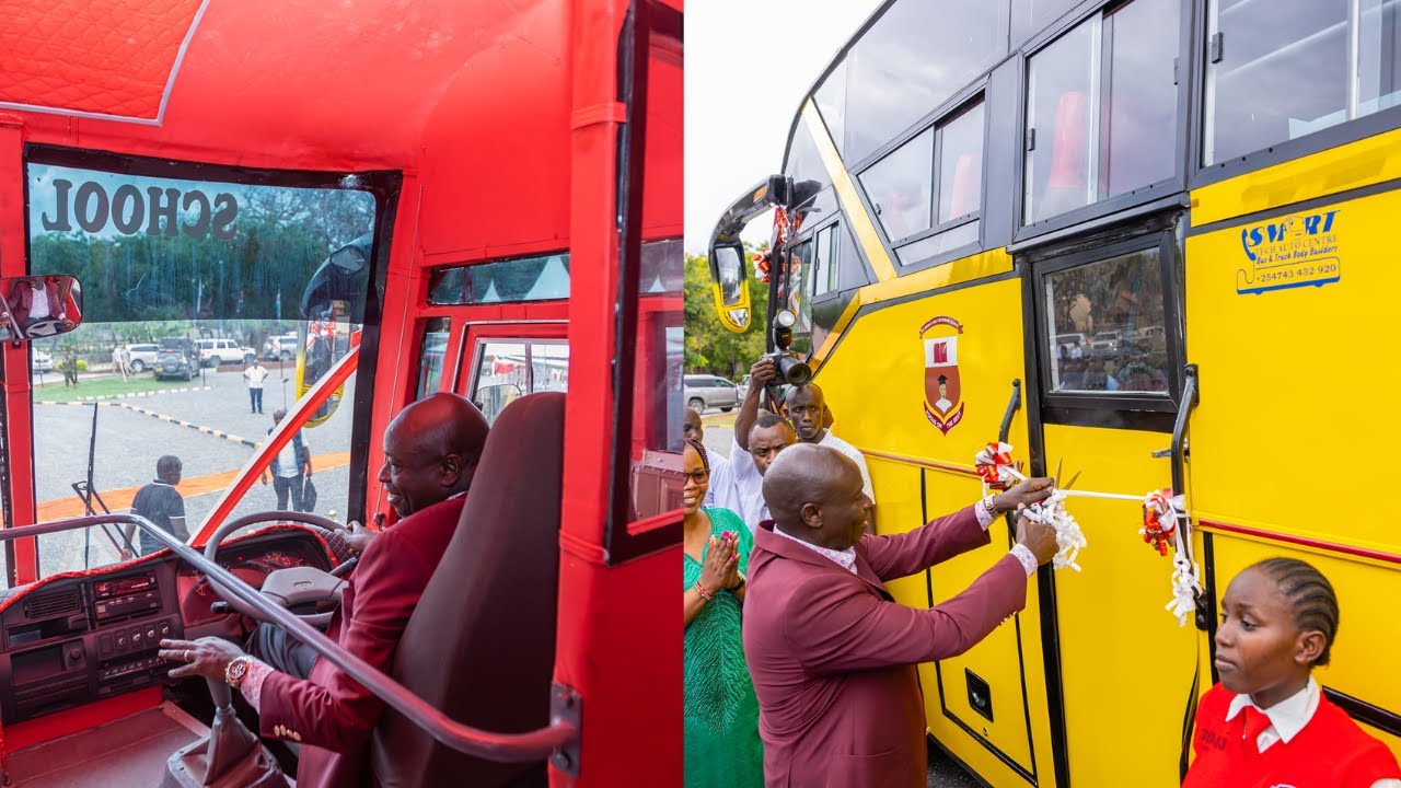 GACHAGUA SHOWCASE HIS DRIVING SKILLS AS HE HANDS OVER A SCHOOL BUS TO ...