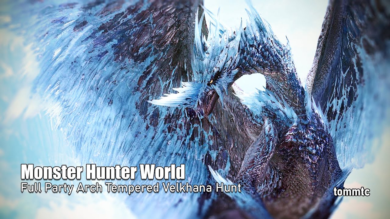FULL PARTY Arch Tempered Velkhana - Monster Hunter World - YouTube