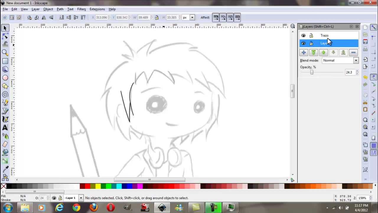 Tutorial, lineart en Inkscape (lineas, delineado de un dibujo) - YouTube