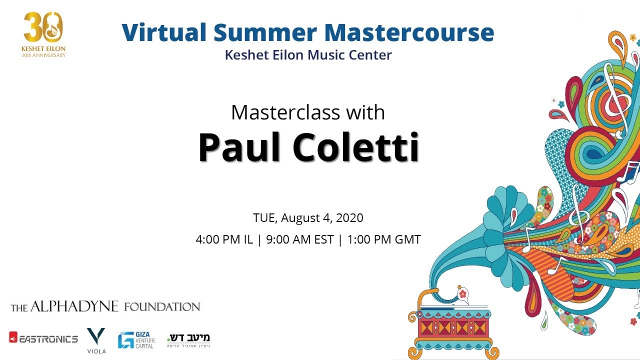 Masterclass with Paul Coletti (Viola) - YouTube