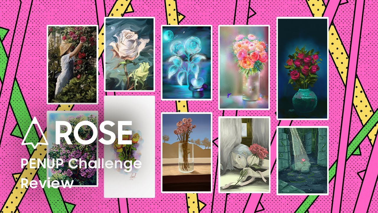 [PENUP] Challenge Review : Let's Draw Rose - YouTube