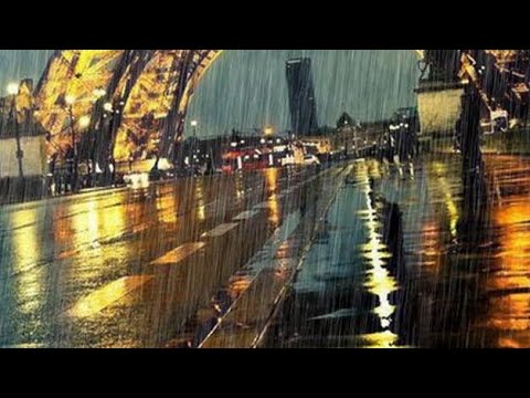 rain in paris ###rainbow 4k
