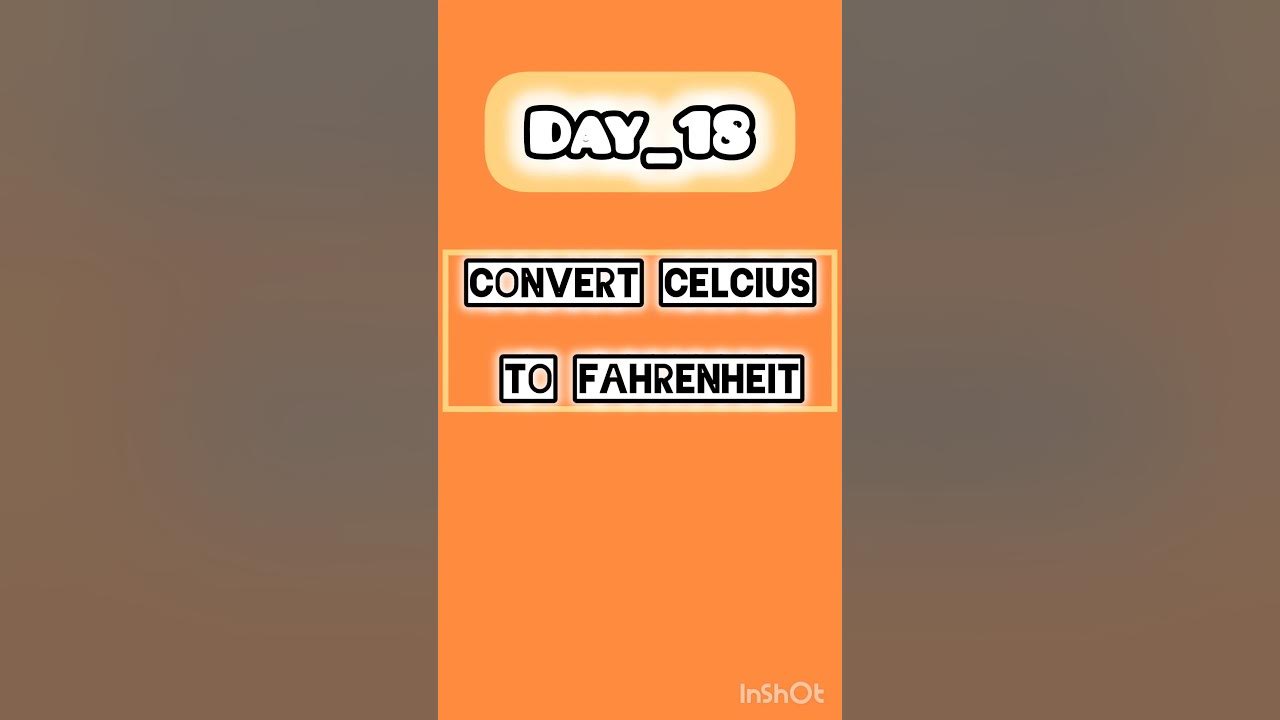Convert celsius unto fahrenheit || using python || #python #code # ...