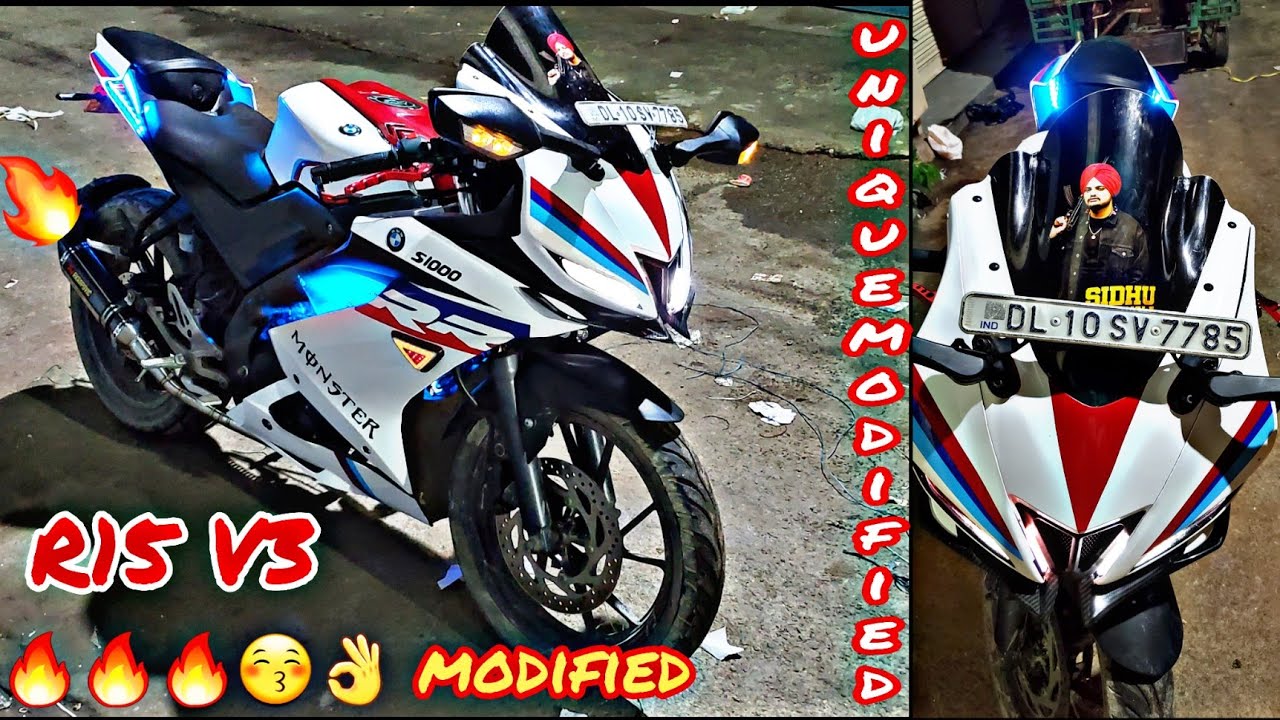 Yamaha R15 V3 full modified | R15 V3 full dekal kit😚😚😚👍👍 - YouTube