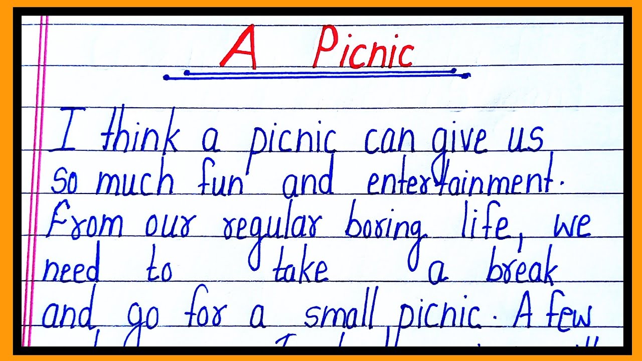 essay on picnic in english/paragraph on picnic in english/picnic par ...