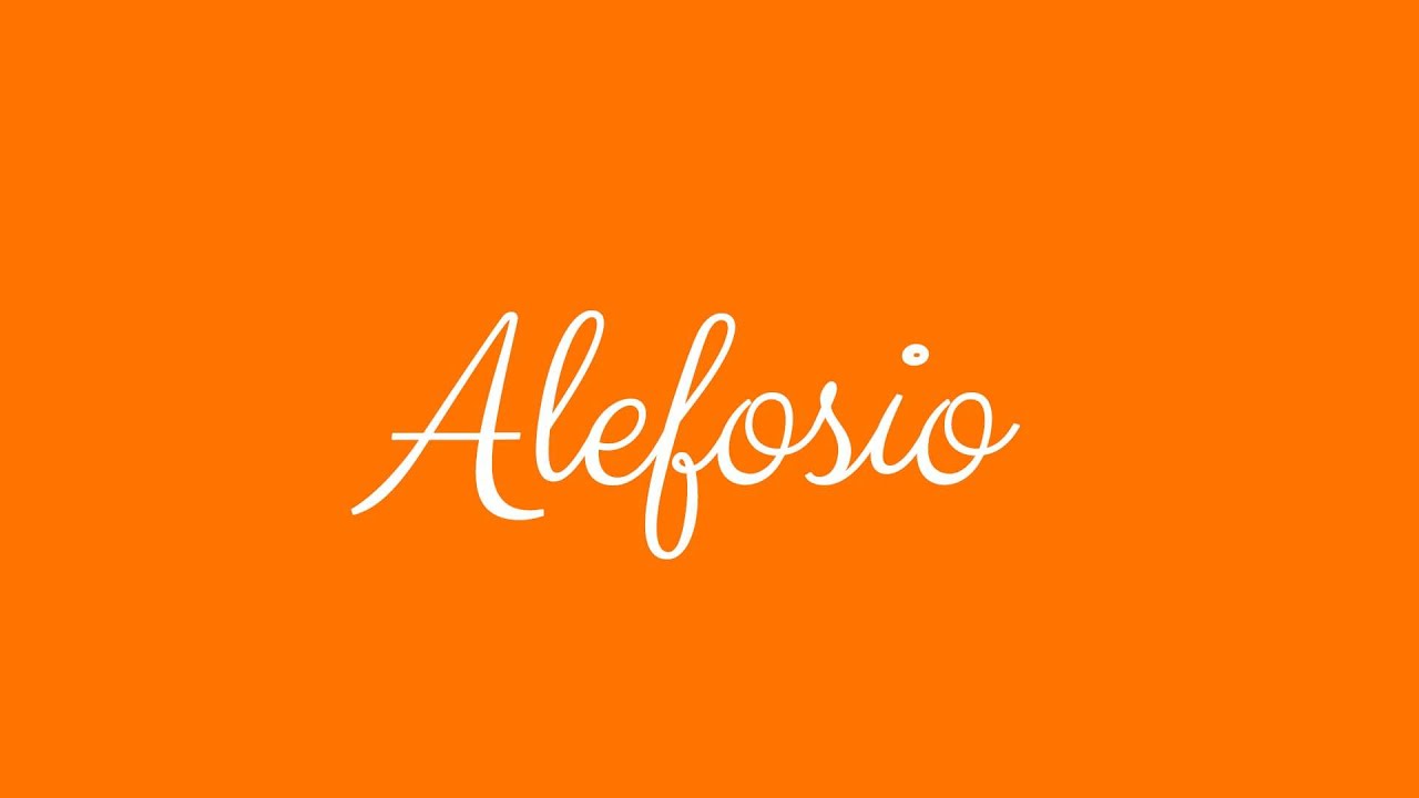 Alefosio English Cursive Handwriting Tutorial - YouTube