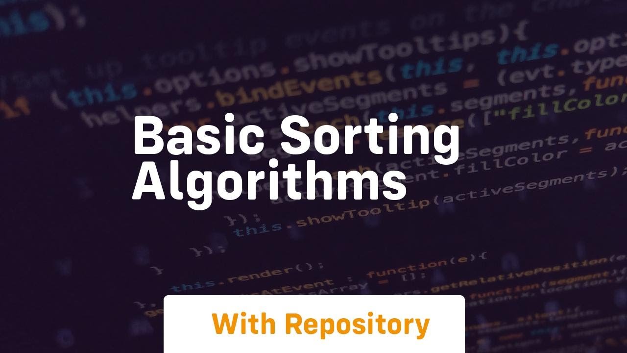 basic sorting algorithms - YouTube