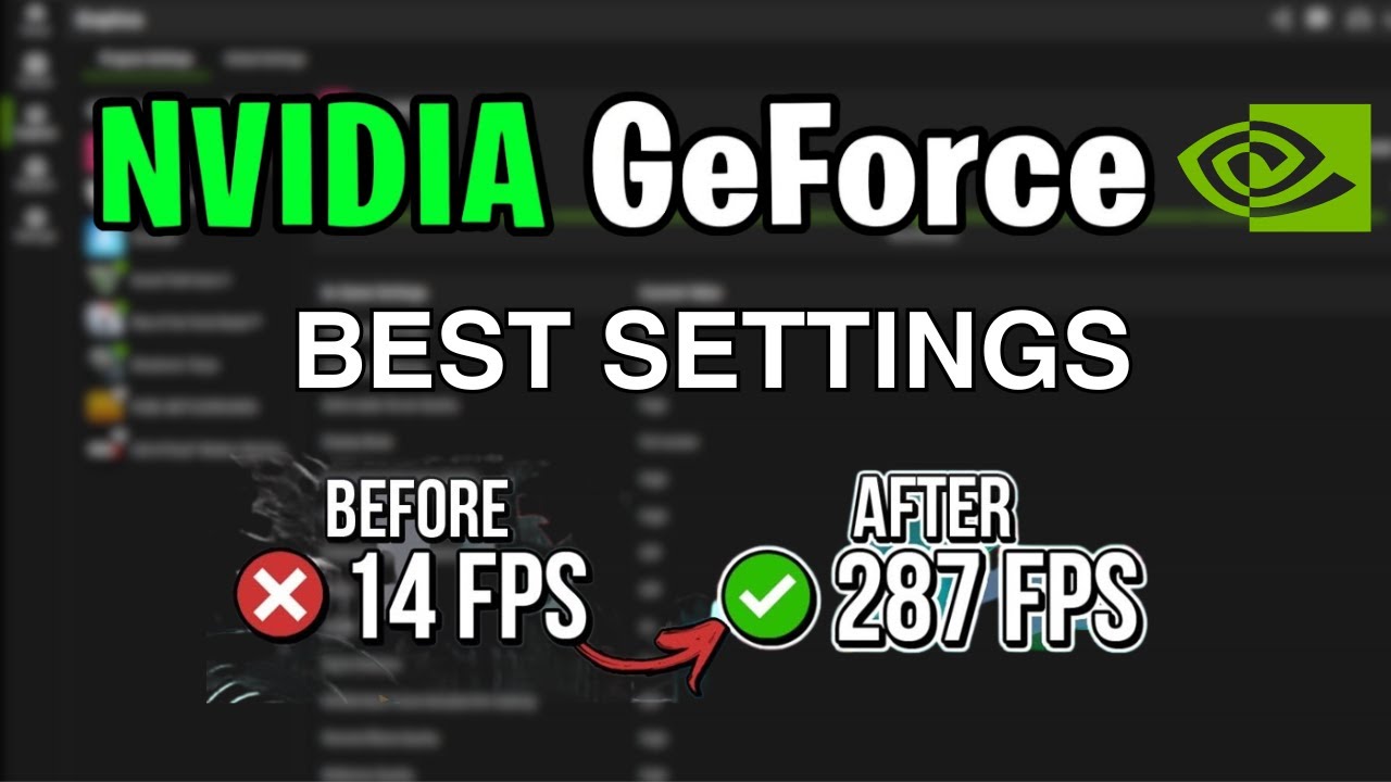 NVIDIA CONTROL PANEL - Best Settings for FPS ! (552.12 NEW UPDATED ...
