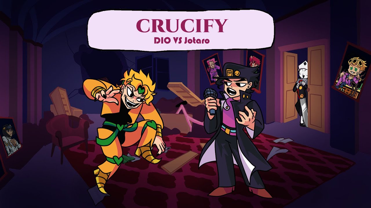 DIO and Jotaro Sing Crucify [ FNF Friday Night Fever ] - YouTube