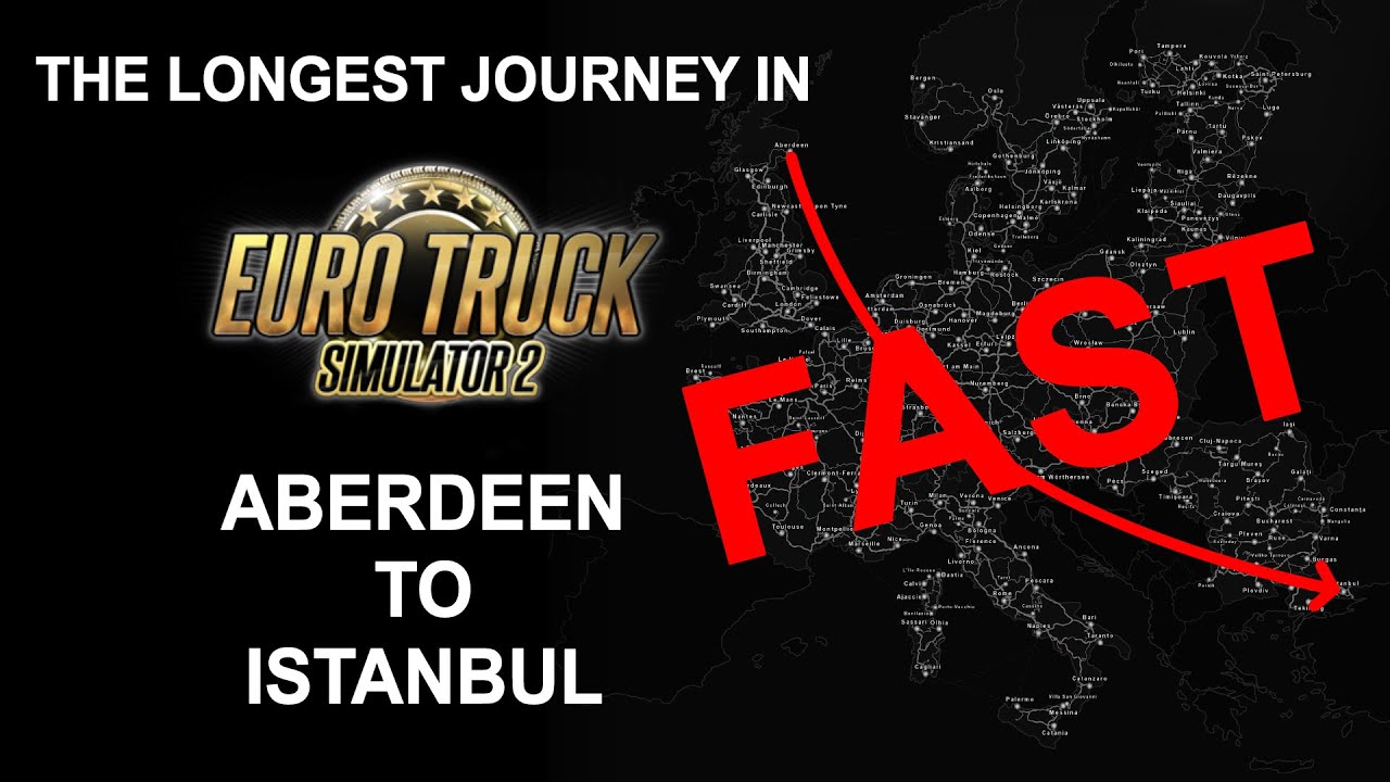 How Big is the Map in Euro Truck Simulator 2? Drive From Aberdeen to ...