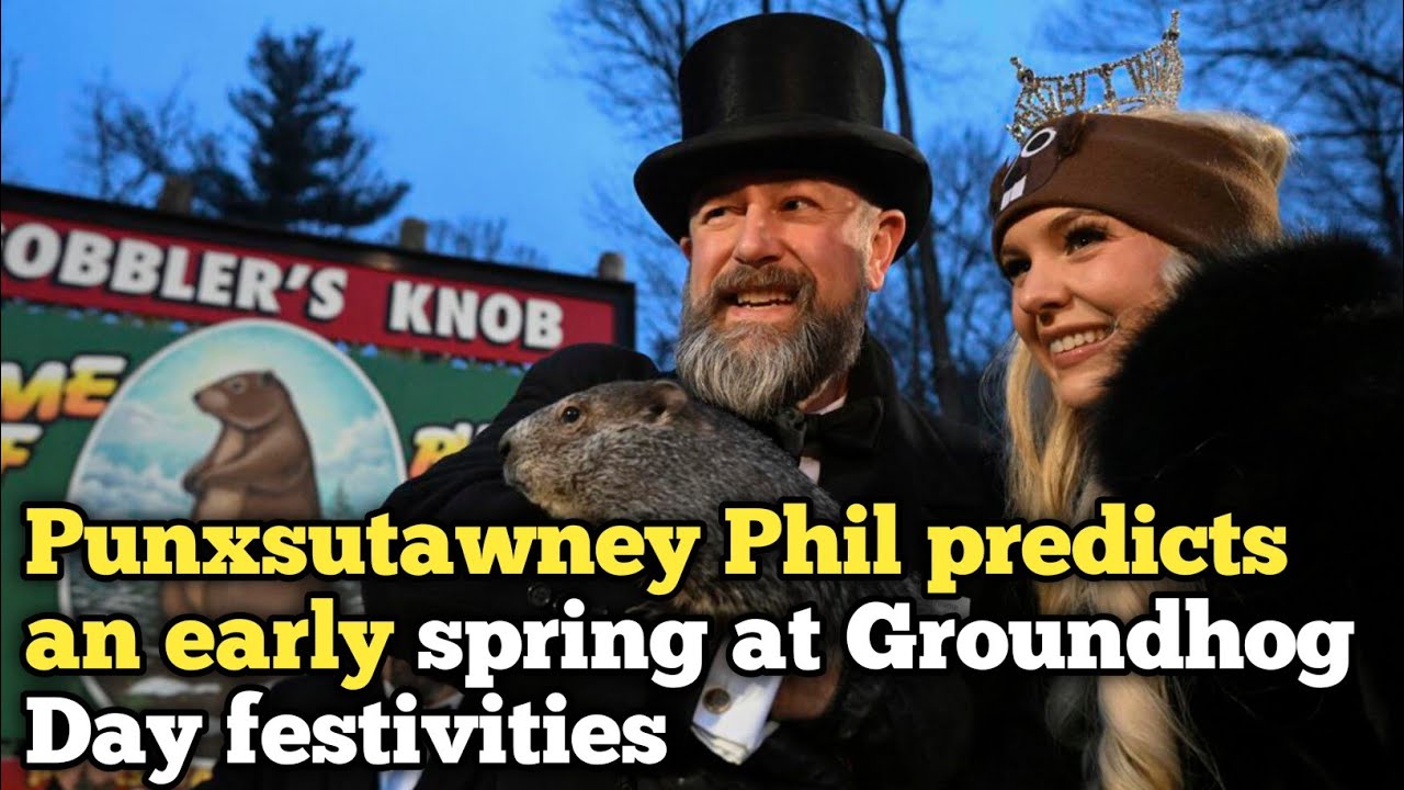 Punxsutawney Phil predicts an early spring at Groundhog Day festivities ...