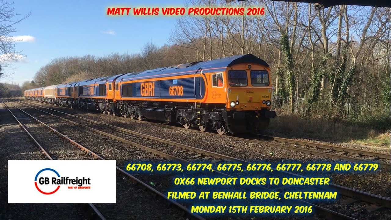 GB RAILFREIGHT OX66 NEWPORT DOCKS TO DONCASTER SEEN AT BENHALL BRIDGE ...