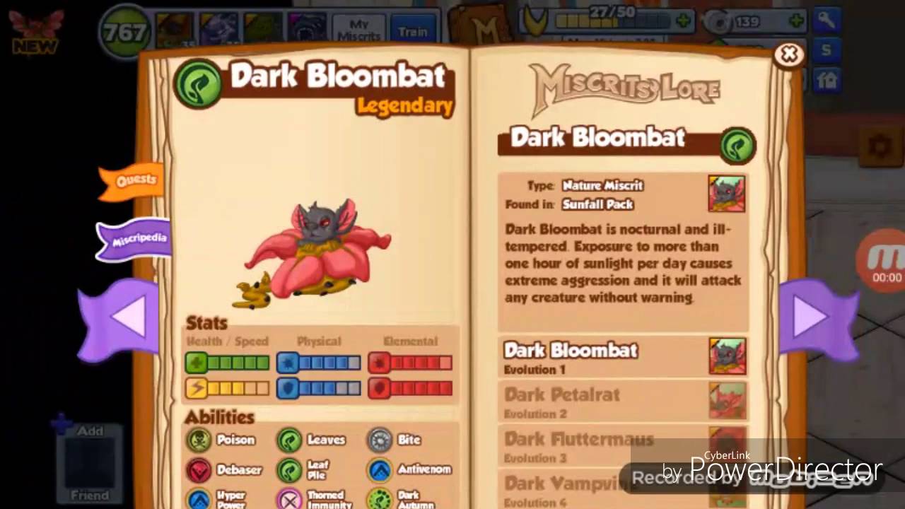 Miscrits WOC: Dark Bloombat Review - YouTube