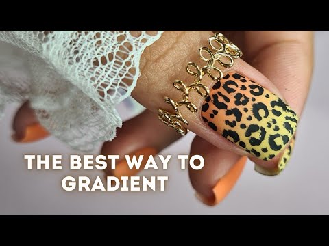 How to GRADIENT manicure perfectly. Gel nails professionally. Stamping design Ombre
