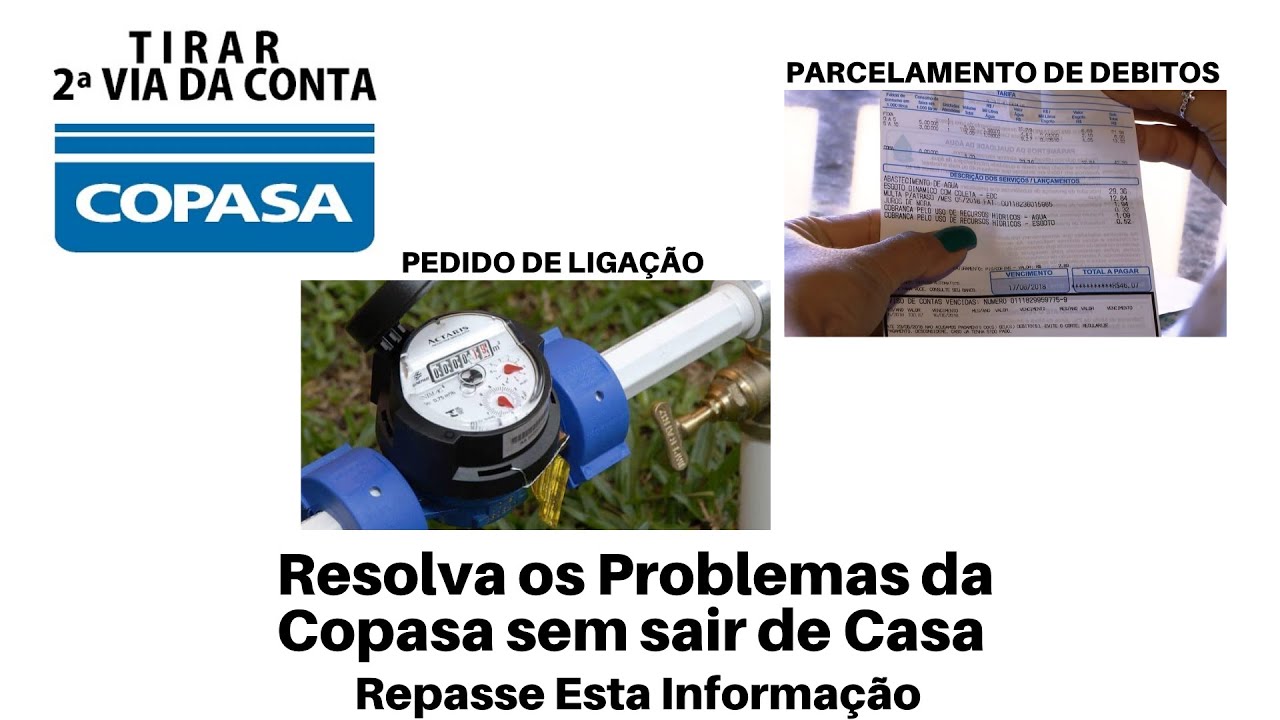COPASA - Resolva Problemas sem sair de Casa, Parcelamentos, segundas ...