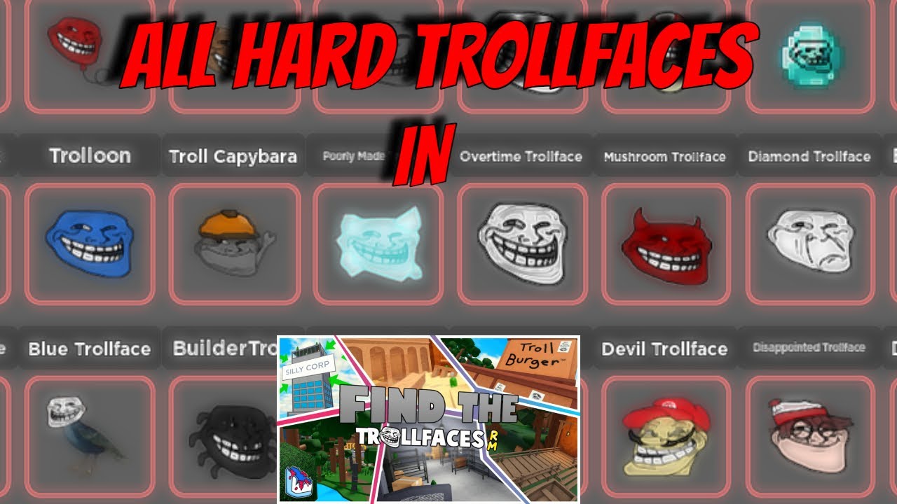 How to get all Hard Trollfaces in FTTF RM - YouTube