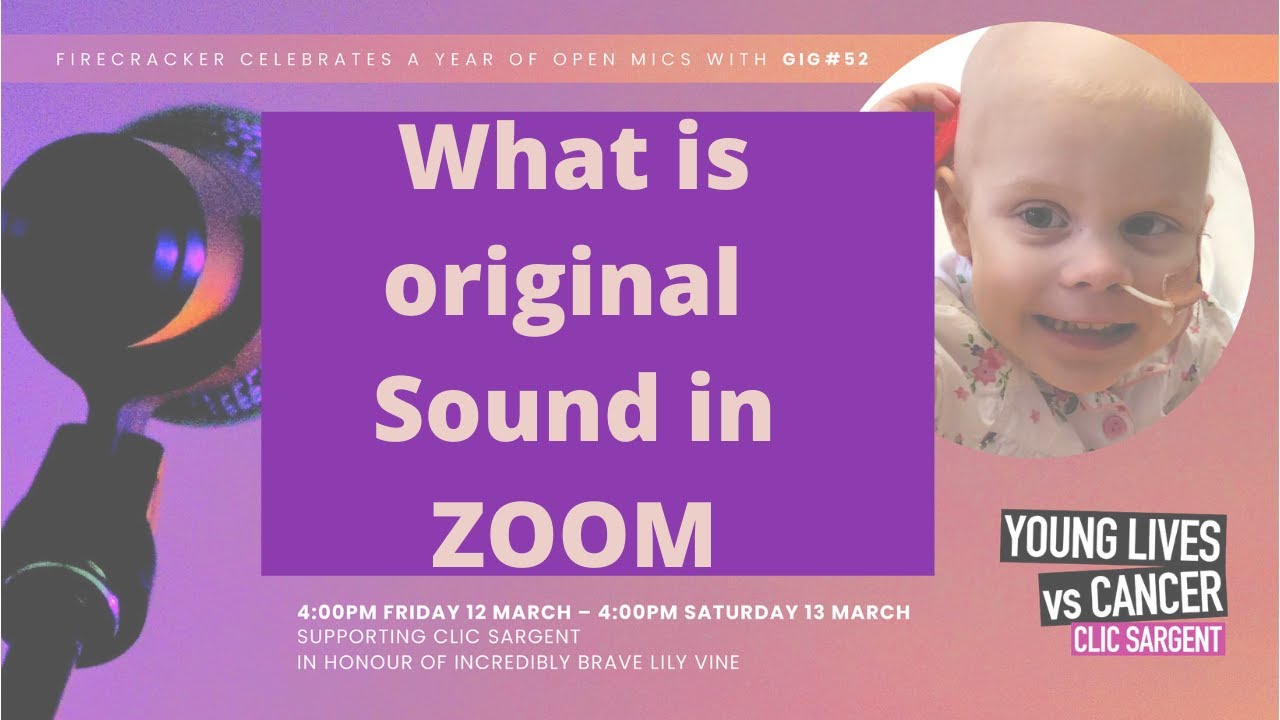 What is Original Sound in Zoom How to use Original Sound - YouTube