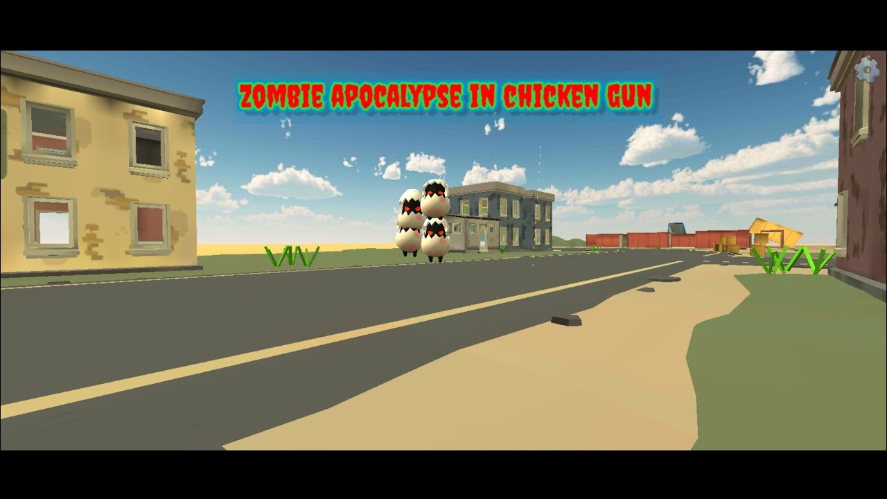 Zombie apocalypse in chicken gun playing with my friend - YouTube
